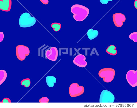 3d hearts seamless pattern. Happy Valentine's...-插圖素材 [97895807] - PIXTA圖庫