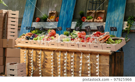 Empty Farmers Market Stand
