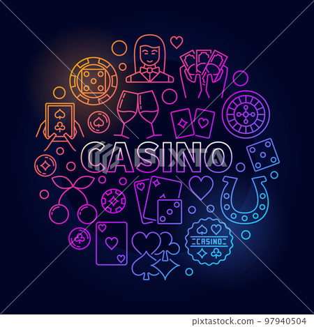 Colorful casino round illustration - Stock Illustration [97940504] - PIXTA