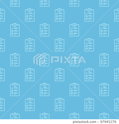 Checklist blue vector linear seamless pattern... - Stock Illustration ...