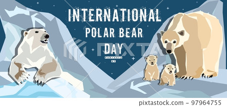 International Polar Bear Day vector. Polar Bear...-插圖素材 [97964755 ...