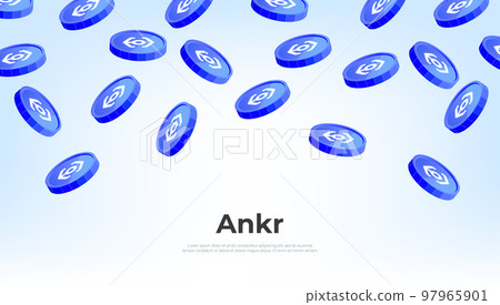 ANKR coin falling from the sky. ANKR... - Stock Illustration [97965901 ...