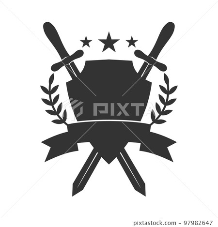 Blank Shields With Ribbon