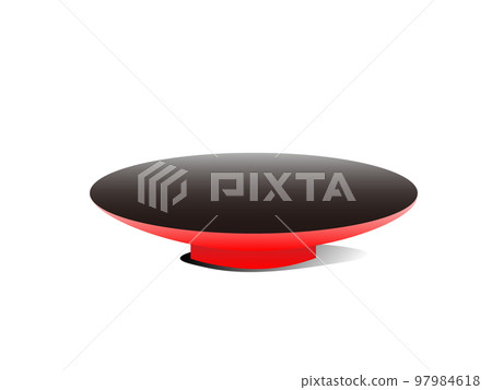 Vermilion plate vector icon - Stock Illustration [97984618] - PIXTA