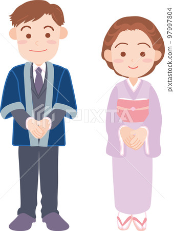 Hot spring inn image _ proprietress and manager... - Stock Illustration ...