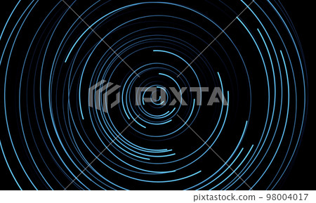 Blue chaotic circles with rotation on black... - Stock Illustration ...