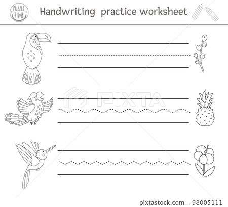 Handwriting Worksheets Printable Activities Preschool Kindergarten