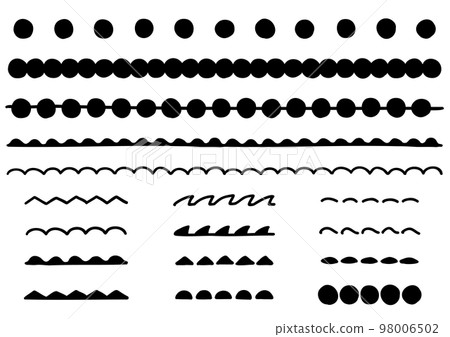 Hand drawn decorative ruled line 2 - Stock Illustration [98006502] - PIXTA