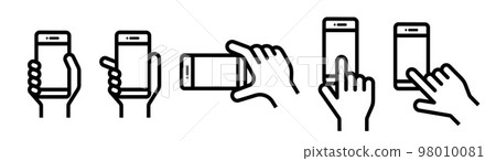 Smartphone operation icon set - Stock Illustration [98010081] - PIXTA