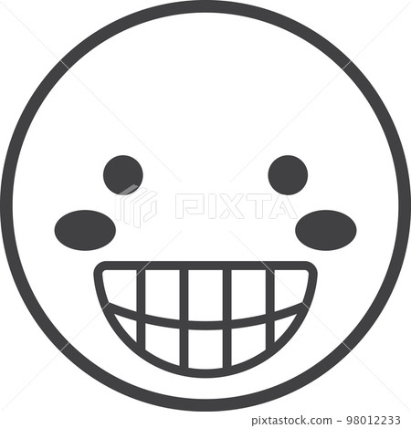 smiley face emoji illustration in minimal style - Stock Illustration ...