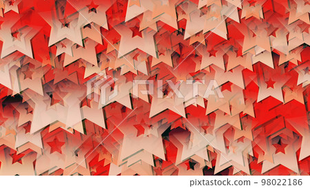 3D rendering of an array of star shapes. Stars... - Stock Illustration ...