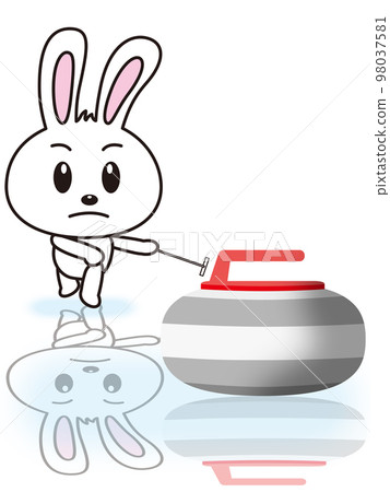 rabbit curling - Stock Illustration [98037581] - PIXTA