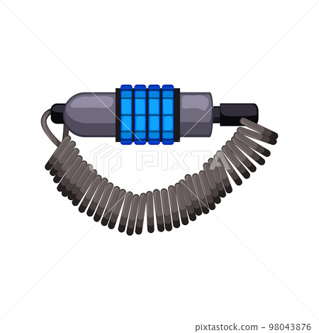sport bicycle lock cartoon vector illustration - Stock Illustration ...