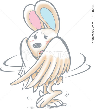 colorkey rabbit-056 Oops! Suddenly cold! 98046402 - Stock Illustration ...
