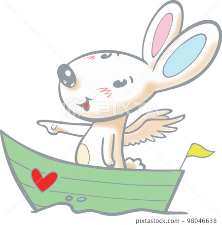 colorkey rabbit-068 heading northwest west... - Stock Illustration ...