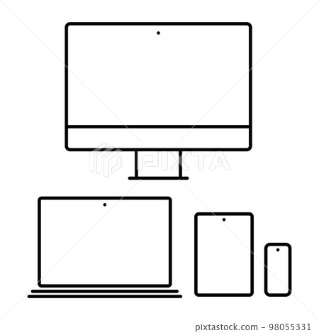 Outline simple custom gadgets set - Stock Illustration [98055331] - PIXTA
