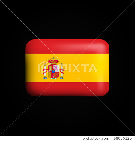 Spain Flag 3D Icon. National Flag of Spain - Stock Illustration ...