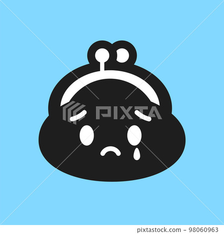 Simple and cute crying wallet-image material... - Stock Illustration ...