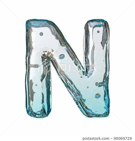 Blue ice font Letter N 3D - Stock Illustration [98069729] - PIXTA