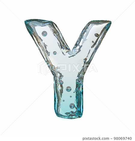 Blue ice font Letter Y 3D - Stock Illustration [98069740] - PIXTA