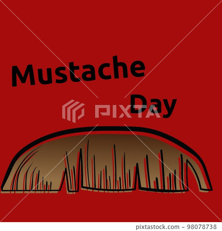 Digitally generated image of mustache day text...-插圖素材 [98078738] - PIXTA圖庫