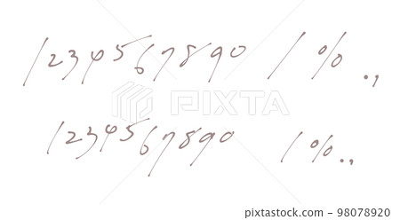 A set of numbers written quickly with a pen,... - Stock Illustration ...