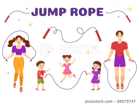 Child Jumping Rope Clipart