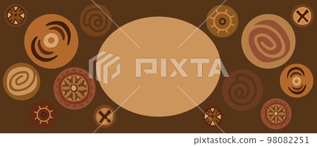 Text frame hand drawn template. Earth tone... - Stock Illustration ...