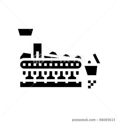 sinter plant steel production glyph icon vector... - Stock Illustration ...