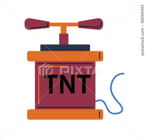 Bomb explosive weapon, detonation system mechanism - Stock Illustration ...