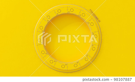Yellow metal ring Old and dirty for text frame. - Stock Illustration ...