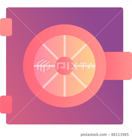 Bank safe icon vector box under lock - Stock Illustration [98113985 ...
