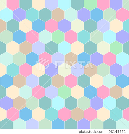 The multi-colored hexagons on the background.... - Stock Illustration ...