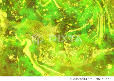 Suminagashi-style marbling with bright yellow... - Stock Illustration ...