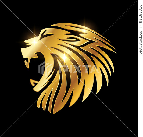 Golden Luxury Lion Vector Sign-插圖素材 [98162310] - PIXTA圖庫