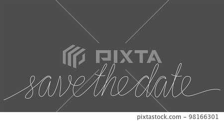 Save the date - continues line quote. Vector... - Stock Illustration ...