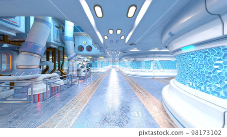 Scenery inside the spacecraft - Stock Illustration [98173102] - PIXTA