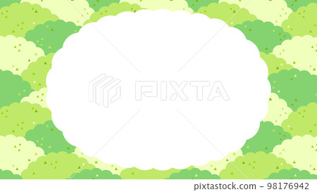 Pattern of green trees Frame/background... - Stock Illustration ...