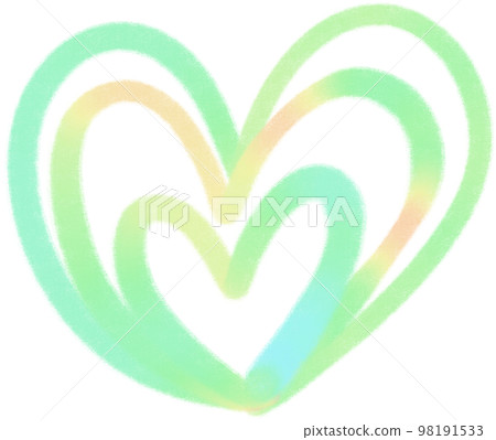 Rainbow line Heart illustrations - Stock Illustration [98191533] - PIXTA