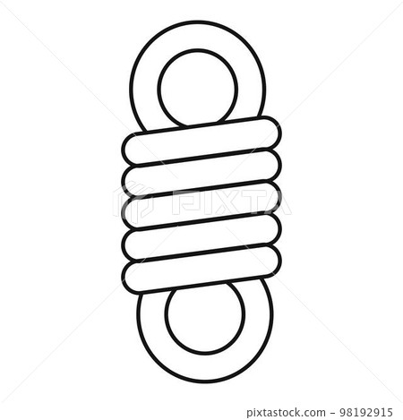 Double spring coil icon. Outline double spring... - Stock Illustration ...
