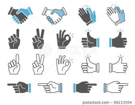 Various hand icon sets - Stock Illustration [98213504] - PIXTA