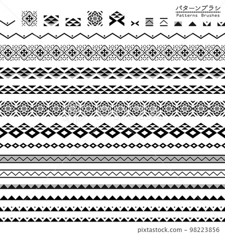 Ethnic pattern _ Geometric pattern line _... - Stock Illustration ...