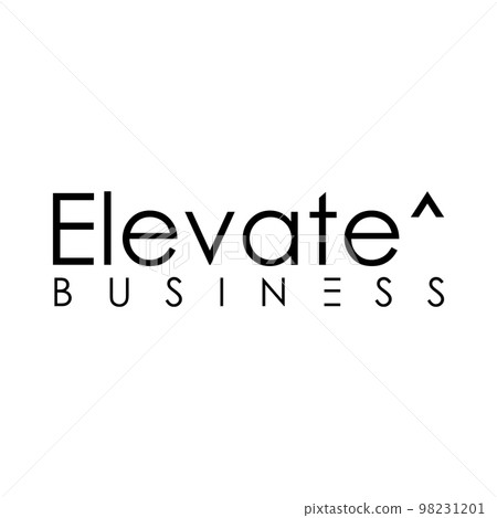 simple letter or word ELEVATE sans serif font... - Stock Illustration ...