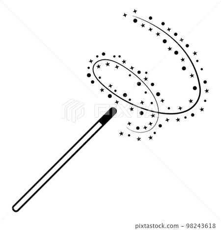 Magic Stick Logo Wand Magic Icon Vector Illustration Design Logo