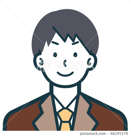 Bust shot of a high school boy with a sharp face 1 - Stock Illustration ...