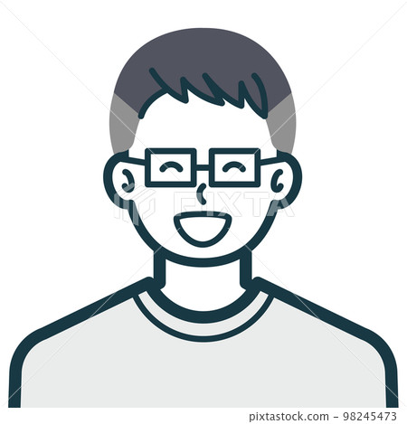 Bust shot of plain clothes man with bursting... - Stock Illustration ...