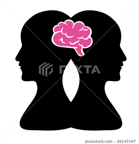 BPD Simple concept. Minimalistic Icon of human... - Stock Illustration ...