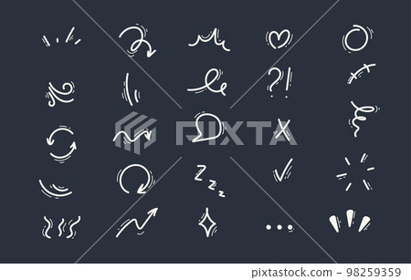Doodle Swash Black hand-drawn cartoon line... - Stock Illustration ...
