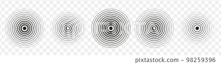 Sonar sound wave. Signal concentric circle.... - Stock Illustration ...