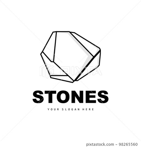 Stone Logo, Vector Stone Modern With Geometry... - Stock Illustration ...